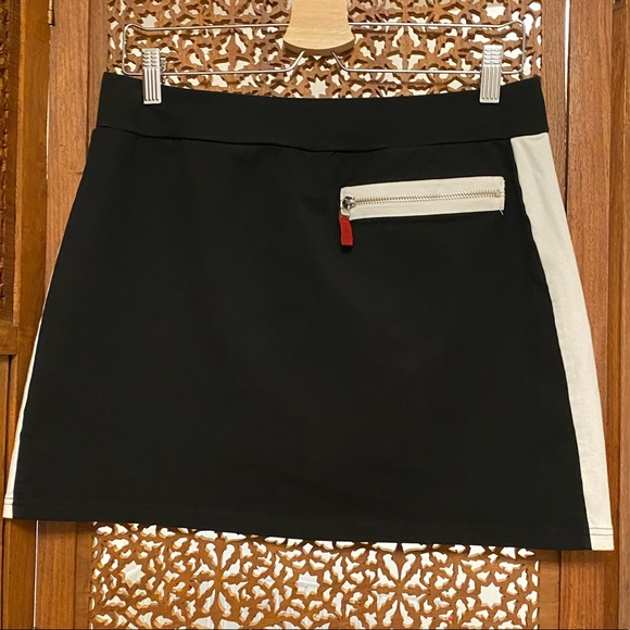 LOFT | Skirts | Loft Black Mini Skirt With Side Stripes | Poshmark